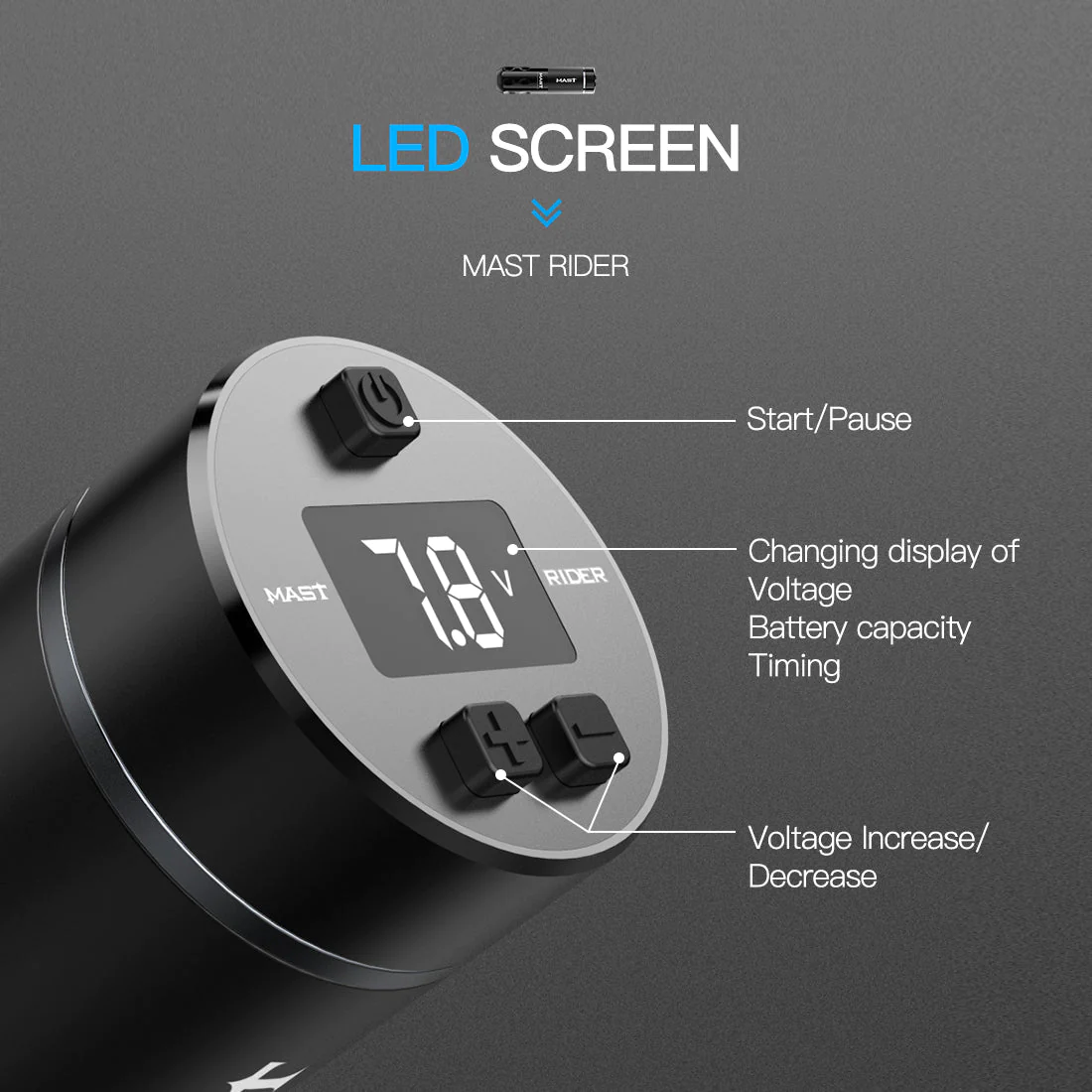 Mast Rider Brushless Wireless Tattoo Machine